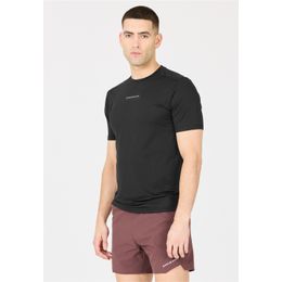 Endurance Herren Funktionsshirt "Loker", schwarz, Gr. XL, unifarben, 84% Polyester, 16% Elasthan, Shirts, Mit 4-Wege-Stretch und recycelten