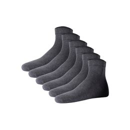 JOOP! JOOP Herren Kurzsocken "Socken Unisex premium essential organic cotton Quarter 6p 6er Pack", Gr. 35, schwarz, Obermaterial: 62% Baumwolle CO(Bio).