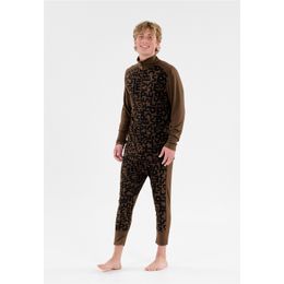 SLOPE Herren Thermohose "Rei"schwarz, braun, Gr. L, bedruckt, 100% Polyester, Hosen, f&uuml;r Komfort und Bewegungsfreiheit