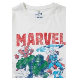 Recovered Damen T-Shirt "Iron Man, Thor, Captain America & The Hulk White", wei&szlig;, Gr. XL, bedruckt, 100% Baumwolle, Shirts, mit coolem Marvel-Print