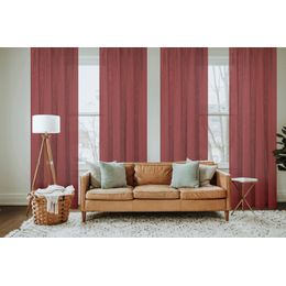 Vorhang HOME BASICS, B:140cm H:160cm, lila, Polyester, Wohnzimmer, Gardinen, "SOFTY 2er Pack", 2er Pack Ösenschal SOFTY Uni