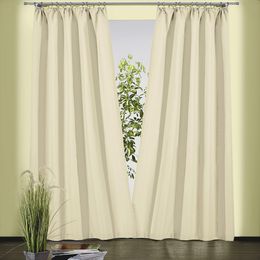 Weckbrodt-Gardinen Vorhang WECKBRODT, B:135cm H:230cm, beige, Baumwolle, Polyester, Wohnzimmer, Gardinen, "Sento", Baumwolle, blickdicht, matte Struktur, unifarben,