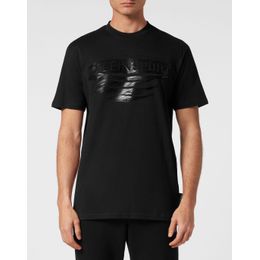 Plein Sport Herren T-Shirt "Rundhals-T-Shirt", schwarz, Gr. XS, Obermaterial: 100% Baumwolle, Shirts
