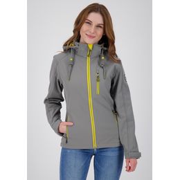 ANKERGLUT Damen Softshelljacke "ankerglutfreude WMN", grau, Gr. 42, 96% Polyester; 4% Elasthan, Jacken, mit abnehmbarer Kapuze
