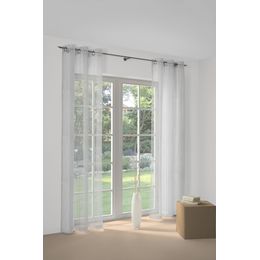 Gardine WIRTH, B:300cm H:175cm, wei&szlig;, Polyester, Wohnzimmer, Gardinen, "Anja", Store