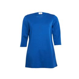 Seidel Moden Damen 3/4-Arm-Shirt "Exklusiv bei OTTO", blau, Gr. 52, unifarben, Obermaterial: 50% Polyester, 45% Viskose, 5% Elasthan, Shirts, mit 3/4