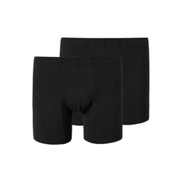 Schiesser Herren Boxershorts "Boxershort Premium Cotton-Shorts 2P 2er Pack", Gr. XXL, schwarz, Obermaterial: 95% Baumwolle CO. 5% Elasthan EL.,