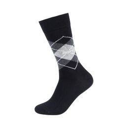 JOOP! JOOP Damen Socken "Socken 2er Pack", Gr. 39, schwarz, 75% Baumwolle, 23% Polyamid, 2% Elasthan, Argyle-Muster, Socken