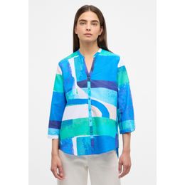 Eterna Damen Longbluse "REGULAR FIT"azurblau, Gr. 34, 59% cotton, 41% Leinen, Blusen