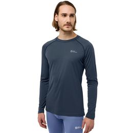 Jack Wolfskin Herren Langarmshirt "INFINITE LIGHT LS M", blau, Gr. L, Oberstoff: 100% POLYESTER, Shirts