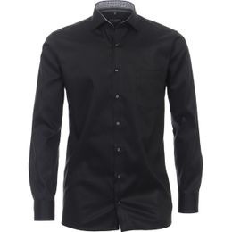 Casamoda Herren Businesshemd "Casamoda Businesshemd Langarm uni", schwarz, Gr. 41, unifarben, 100% Baumwolle, Hemden