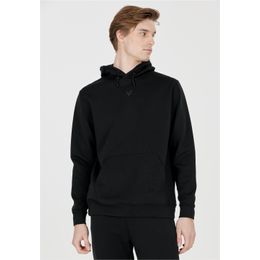 Virtus Herren Sweatshirt "Taro", schwarz, Gr. M, unifarben, 78% Polyester, 17% Viskose, 5% Elasthan, Sweatshirts, mit kuscheliger, einstellbarer