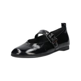 Gabor Damen Riemchenballerina "Gabor Ballerinas Leder", Gr. 39, schwarz, Leder, Schuhe