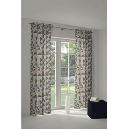 Vorhang Adam, B:145cm H:225cm, schwarz, Jacquard, Baumwolle (Bio-Baumwolle), Wohnzimmer, Gardinen, "Bio Bel", aus 100% Bio-Baumwolle