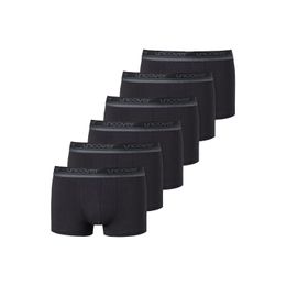 Herren Boxershorts "Boxershort 6er Pack", uncover by Schiesser, Gr. XXXL, schwarz, Obermaterial: 95% Baumwolle CO. 5% Elasthan EL., Unterhosen