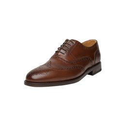 Henry Stevens Herren Schnürschuh "Winston FBO Businessschuh", Gr. 39,5, braun, Leder, Schuhe, Herren Halbschuhe Leder handgefertigt, Anzugschuhe