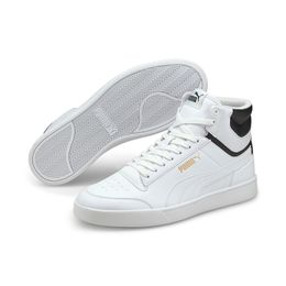 Puma Damen Sneaker "SHUFFLE MID", Gr. 39, weiß, Synthetik, kontrastfarbene Details, unifarben, Schuhe