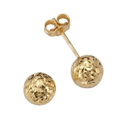 Firetti Damen Paar Ohrstecker "Schmuck Geschenk Gold 375 Ohrschmuck rund diamantiert", 6, Gelbgold 375, gold, Gelbgold 375, Ohrringe
