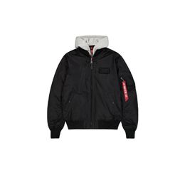 Herren Bomberjacke "MA-1 TT Hood Light", schwarz, Gr. S, Alpha Industries, Obermaterial: 100% Nylon, Futter: 100% Nylon, Kapuze: 75% Baumwolle, 25%