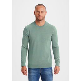 H.I.S. H.I.S Herren Strickpullover, gr&uuml;n, Gr. S, meliert, Feinstrick, Obermaterial: 60% Baumwolle, 40% Polyester, Pullover, Regular Fit, Langarm, Pullover