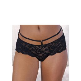 Lascana Damen Panty, Gr. 48, schwarz, Obermaterial: 88% Polyamid, 12% Elasthan, Unterhosen, in aufregender Leo-Optik