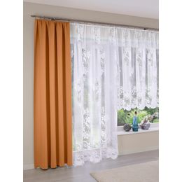 Gardine, B:375cm H:225cm, wei&szlig;, Polyester, Gardinen