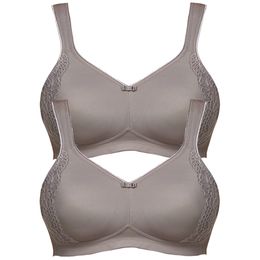 SuSa Damen Minimizer-BH "2er Pack Minimizer BH ohne Bügel London", Gr. 100frosty lavender frosty lavender, Stoff, Obermaterial: 76% Polyamid PA. 24%