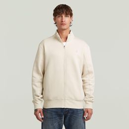 G-Star Raw G-STAR Herren Sweatjacke, wei&szlig;, Gr. S, unifarben, Sweatware, Obermaterial: 55% Baumwolle, 45% Polyester, Sweatjacken, mit Logostickerei auf der Brust