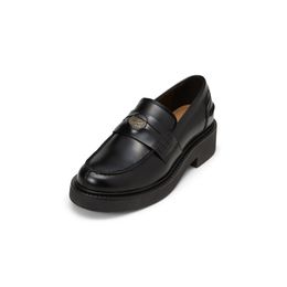Marc O'Polo MARC O'POLO Damen Loafer "mit Logo-M&uuml;nze", Gr. 39, schwarz, Obermaterial: 100% Leder (Rind), Schuhe