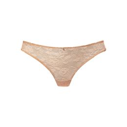 Lascana Damen String, Gr. 36, braun, Spitze, Obermaterial: 85% Polyamid, 15% Elasthan, Unterhosen, aus feiner, flacher Spitze