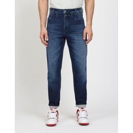 Gang Herren Relax-fit-Jeans "Gang Jeans Relaxed Fit 94MARCO", blau, Gr. 34, 79% Baumwolle, 19% Polyester, 2% Elasthan, Jeans