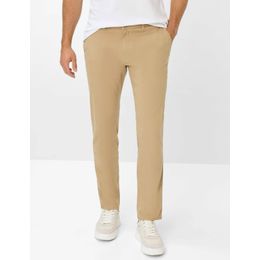 Brax Herren Chinohose "Style FABIO IN", beige, Gr. 35, Web, 67% Leinen, 30% Baumwolle, 3% Elasthan, Hosen