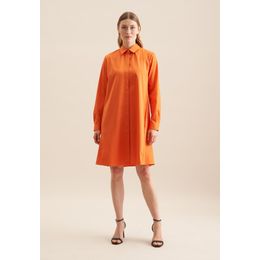 Seidensticker Damen Sommerkleid "Schwarze Rose", orange, Gr. 40, gl&auml;nzend, unifarben, 97% Baumwolle, 3% Elasthan, Kleider, 1/1 Kragen Uni