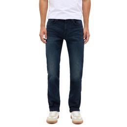 Mustang Herren Slim-fit-Jeans "Herren Style Orlando Slim", blau, Gr. 35, unifarben, Denim/Jeans, 98% Baumwolle, 2% Elasthan, Jeans
