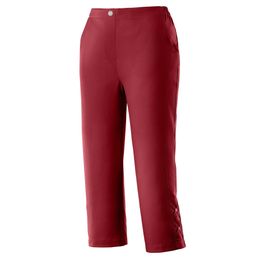 Classic Basics Damen Caprihose, rot, Gr. 40, unifarben, 100% Polyester, Hosen