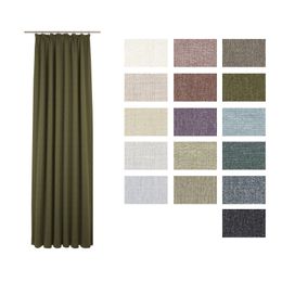 Vorhang WIRTH, B:132cm H:145cm, blau, Jacquard, Baumwolle, Polyester, Wohnzimmer, Gardinen, "Torbole"
