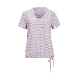 Killtec Damen T-Shirt "WMN TSHRT F", lila, Gr. 42, Obermaterial: 94% Polyester, 6% Elasthan, Shirts, Gestreiftes, schnelltrocknendes Funktionsshirt