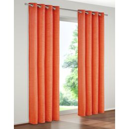 Vorhang WIRTH, B:270cm H:245cm, orange, Chenille, Polyacryl, Wohnzimmer, Gardinen, "Holmsund 288g/qm"