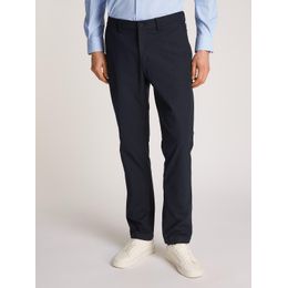 Tommy Hilfiger Herren Chinohose "DENTON KNIT TECH CHINO", blau, Gr. 34, Web, Obermaterial: 53% Elastomultiester, 47% Polyester, Hosen, mit