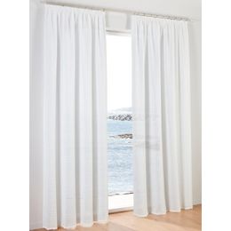 Gardine HEINE HOME, B:140cm H:245cm, wei&szlig;, Polyester, Gardinen