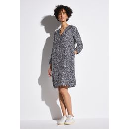 Street One Damen Sommerkleid, blau, Gr. 34, bedruckt, Stoff, 88% Viskose, 12% Polyamid, Kleider, soft und trageangenehm