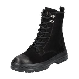 Paul Green Damen Schn&uuml;rstiefelette "Paul Green Stiefelette Nubukleder", Gr. 36, schwarz, Nubukleder, Schuhe
