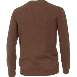 Casamoda Herren Strickpullover "Casamoda Pullover uni", braun, Gr. M, 100% Baumwolle, Pullover