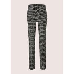 Madeleine Mode MADELEINE Damen Schlupfhose "Hose Elastische Printhose mit grafischem Muster", schwarz, Gr. 34, Obermaterial: 43% Polyester PES. 34% Polyamid PA. 18%