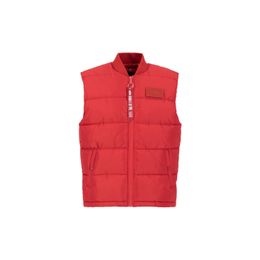 Herren Funktionsweste "Puffer Vest", rot, Gr. S, Alpha Industries, Obermaterial: 100% Polyester; Futter: 100% Polyester; Füllung: 100% Polyester,