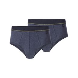 Babista Herren Slip "2er Pack Slip FRANLOTE", Gr. M, blau, Obermaterial: 70% Baumwolle CO. 30% Polyester COOLMAX PES(Coolmax)., Unterhosen