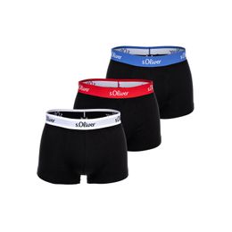 s.Oliver Herren Boxershorts "Boxershort 3er Pack", Gr. M, schwarz, Obermaterial: 92% Baumwolle CO. 8% Elasthan EL., Unterhosen