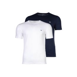 Emporio Armani Herren T-Shirt "T-Shirt ENDURANCE 2er Pack", blau, Gr. S, Obermaterial: 95% Baumwolle CO. 5% Elasthan EL., Shirts