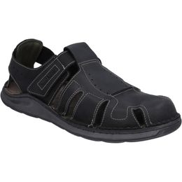 Josef Seibel Herren Sandale "Maverick 01, schwarz", Gr. 45, schwarz, Obermaterial: 100% Rindsleder Leather cow., Schuhe