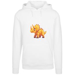 F4NT4STIC Damen Kapuzenpullover "S&uuml;&szlig;er Triceratops Dinosaurier", wei&szlig;, Gr. XS, Obermaterial: 65% Baumwolle, 35% Polyester, Pullover, Premium Qualit&auml;t